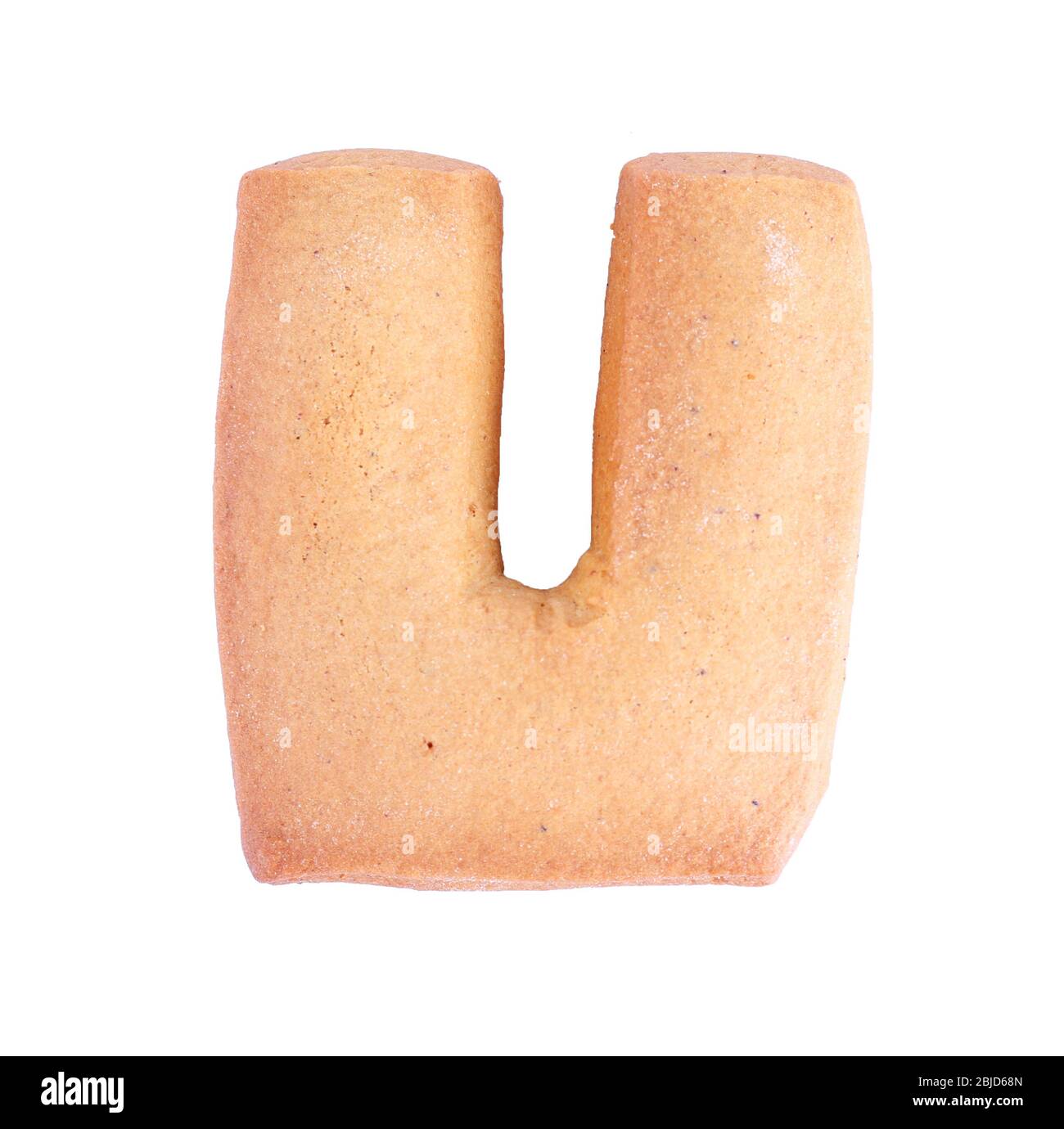 Cookie letter U on white background Stock Photo - Alamy