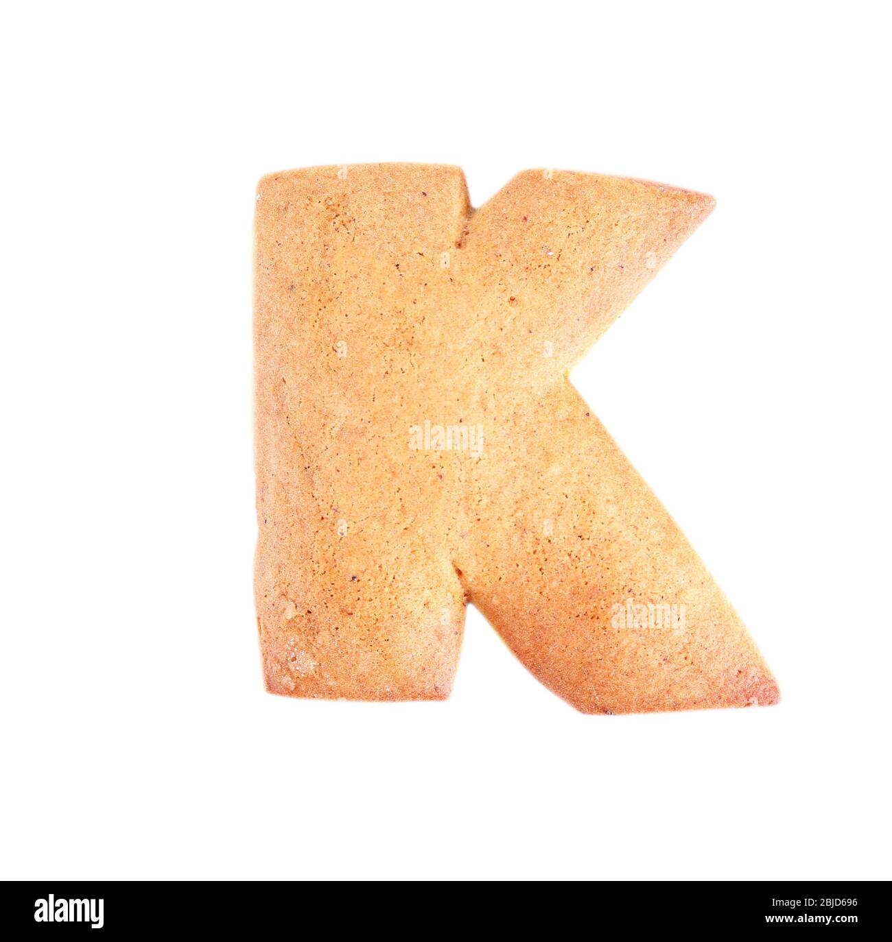 Cookie letter K on white background Stock Photo - Alamy