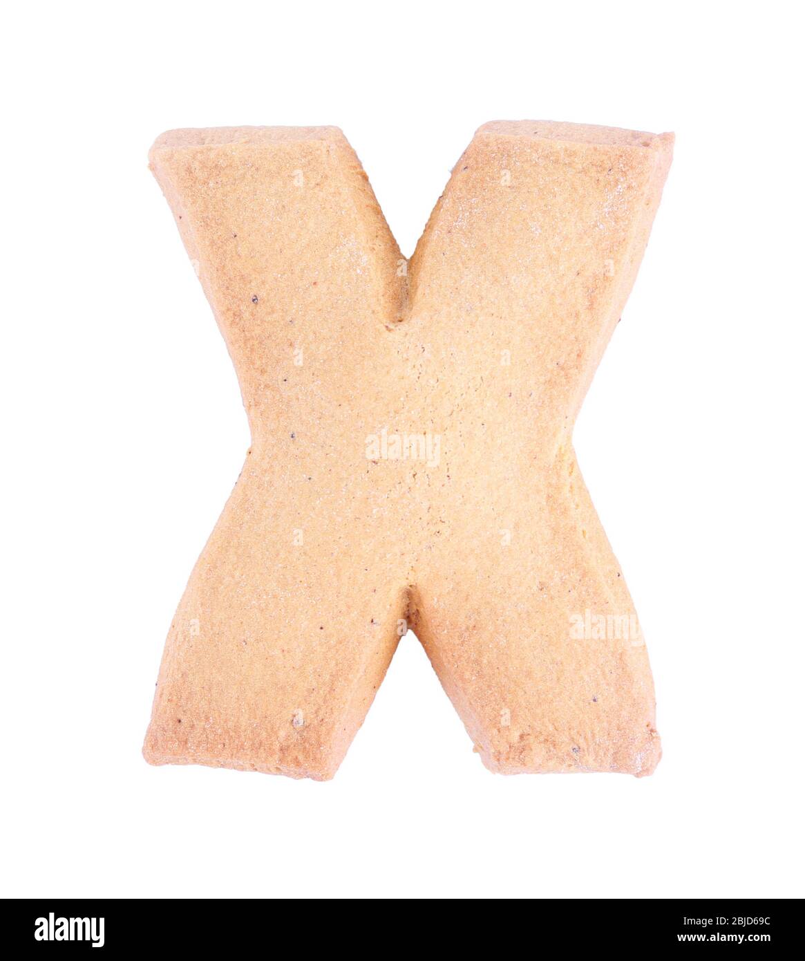 Cookie letter X on white background Stock Photo - Alamy