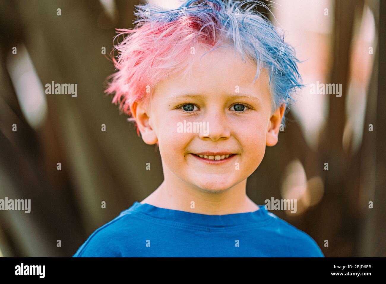 Boy colored dye hair hi-res stock photography and images - Alamy