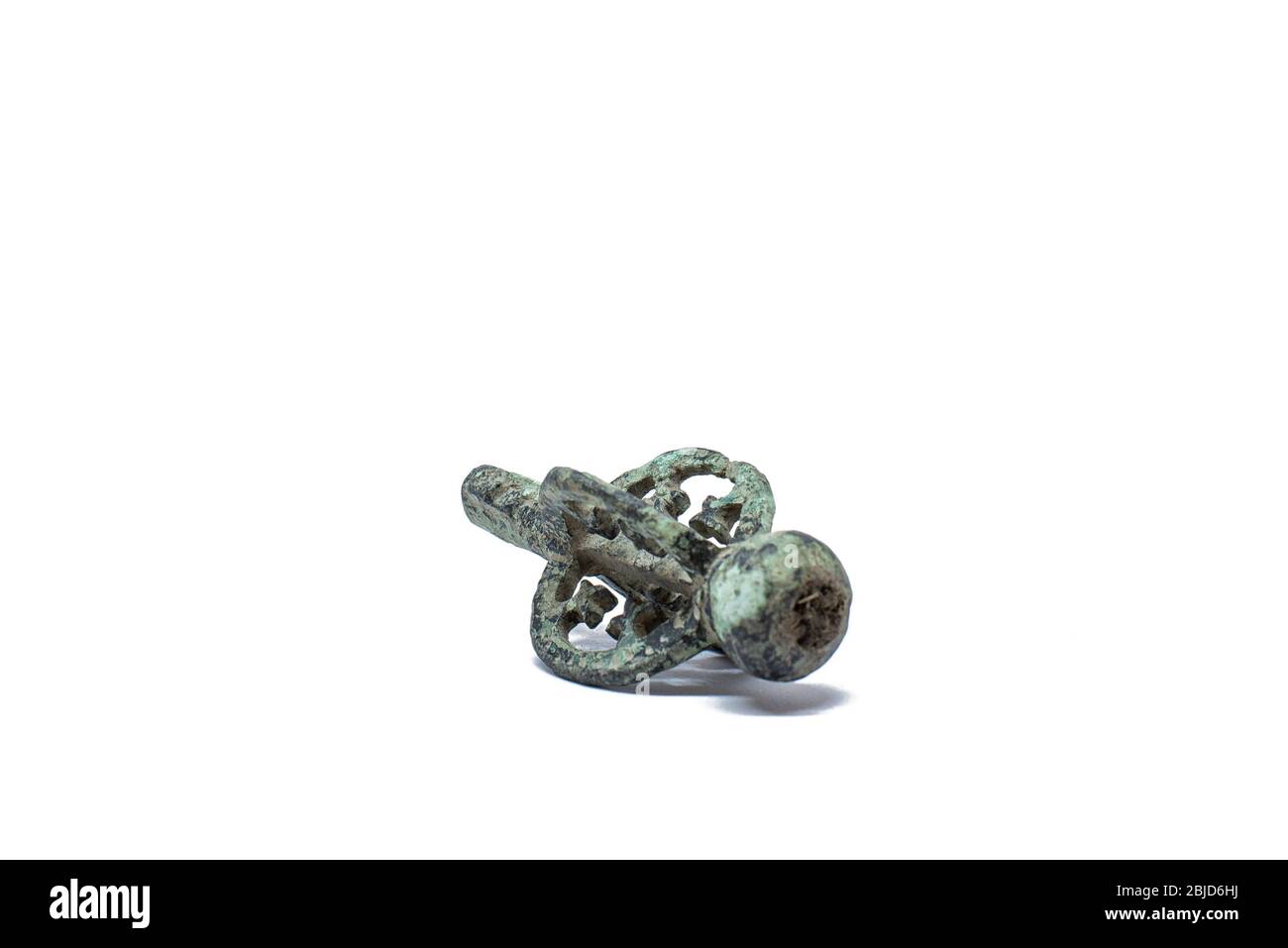 A real bronze age, 9th century, viking key found in Norway Stock Photo ...