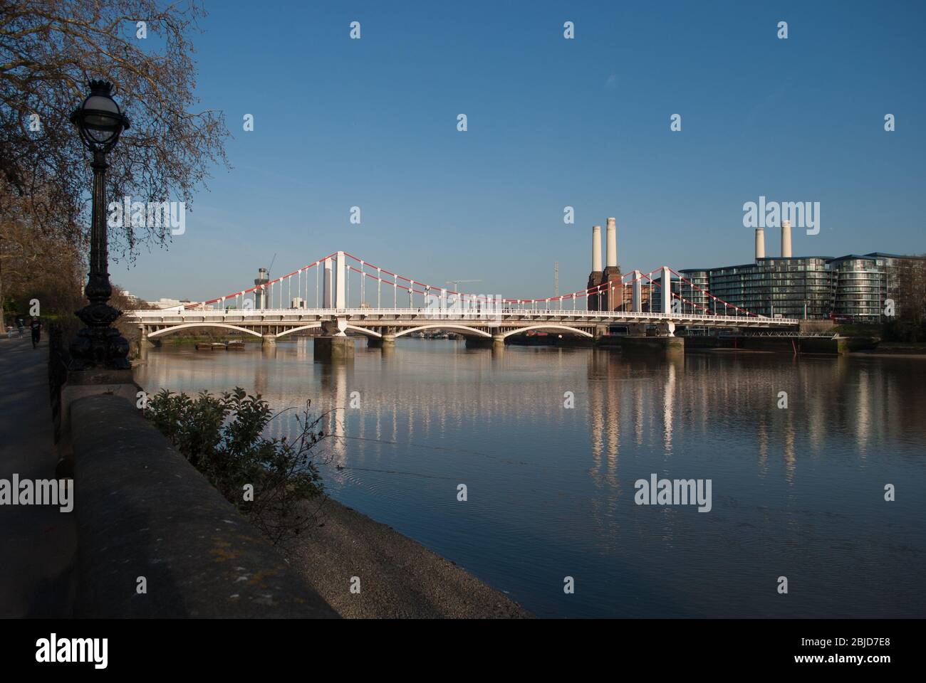 1930s Bridge Steel Structure Suspension Bridge Vertical Cables Lights ...