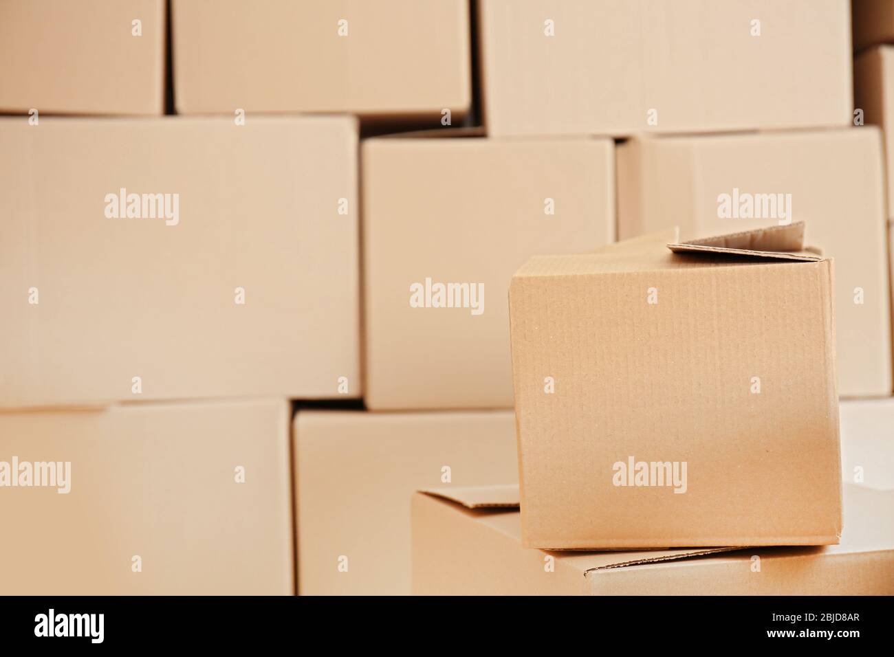 Carton boxes, closeup Stock Photo - Alamy