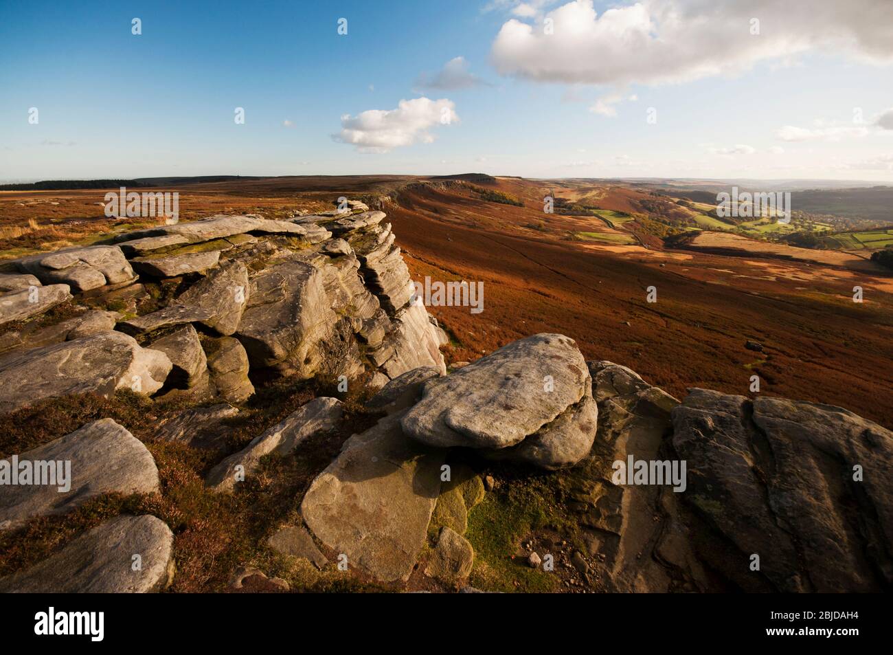 Stanage Edge in the Peak District, Derbyshire, UK Stock Photo - Alamy