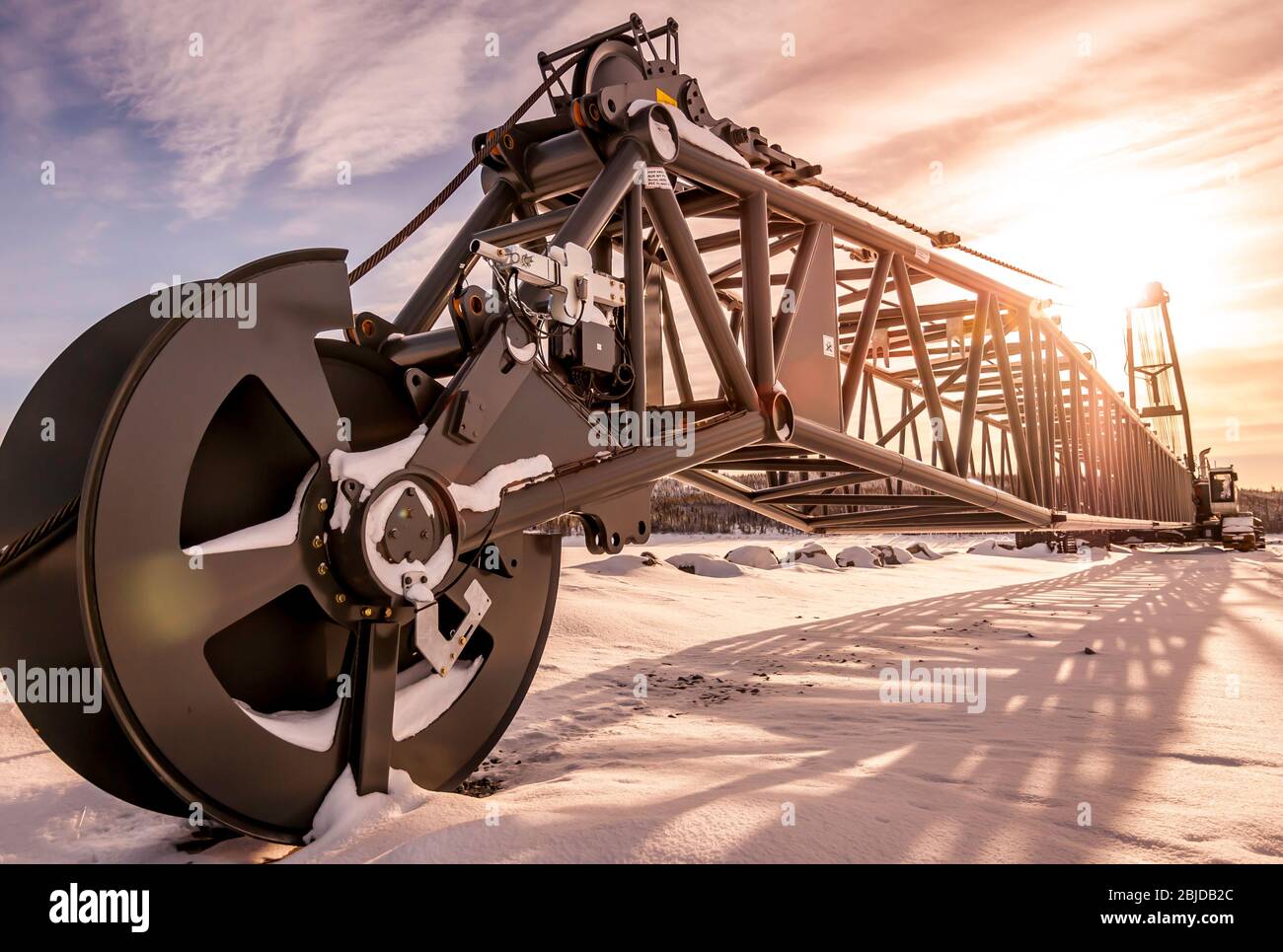 Giant custom excavator for demolishing temporary dam at Eastmain-1A ...