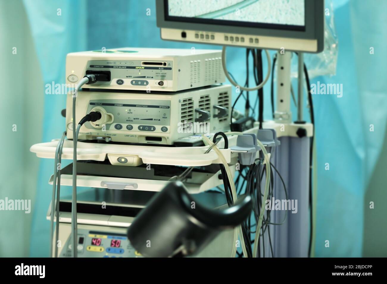 Medical apparatus in modern clinic Stock Photo - Alamy