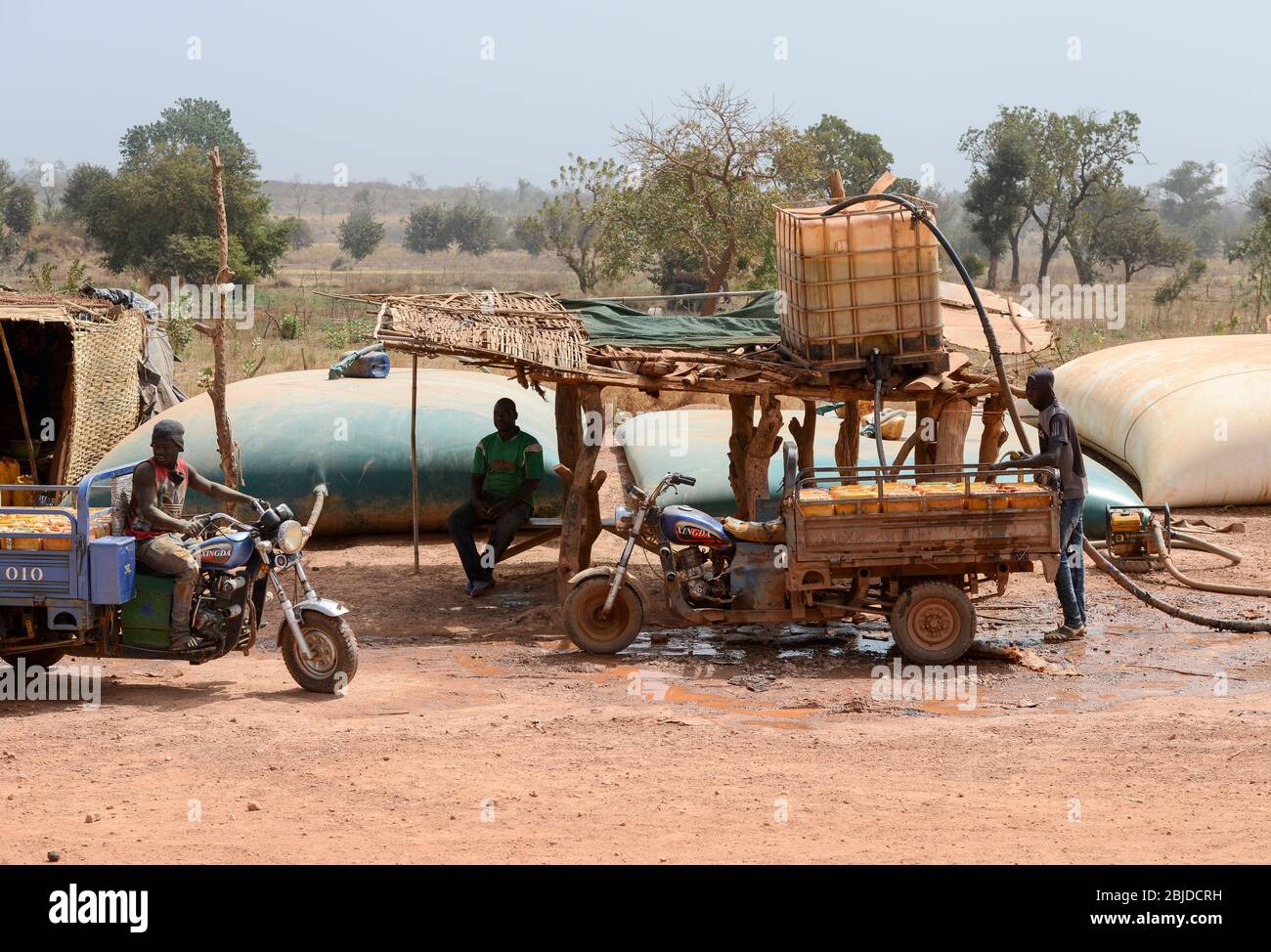 MALI, Kayes, Sadiola, water storing and filling station, water is ...