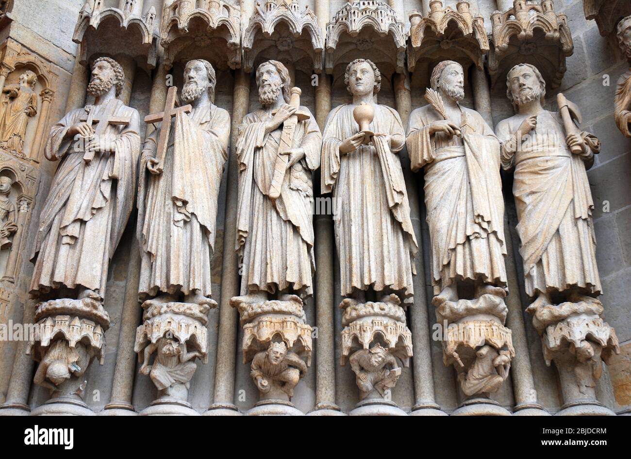 religious stone sculptures, Amiens ,France Stock Photo - Alamy