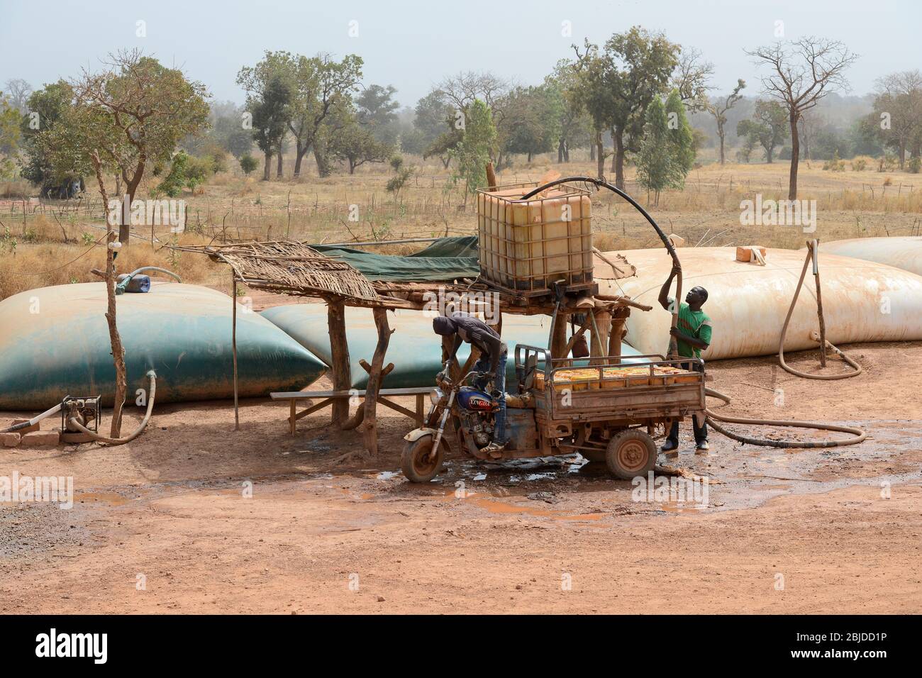 MALI, Kayes, Sadiola, water storing and filling station, water is ...