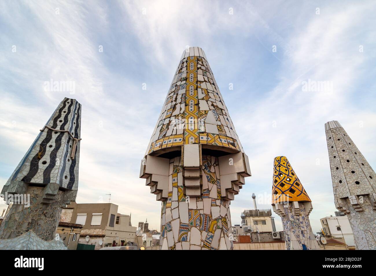 Barcelona, Spain - September 20, 2014: Design of the roof of Palace ...