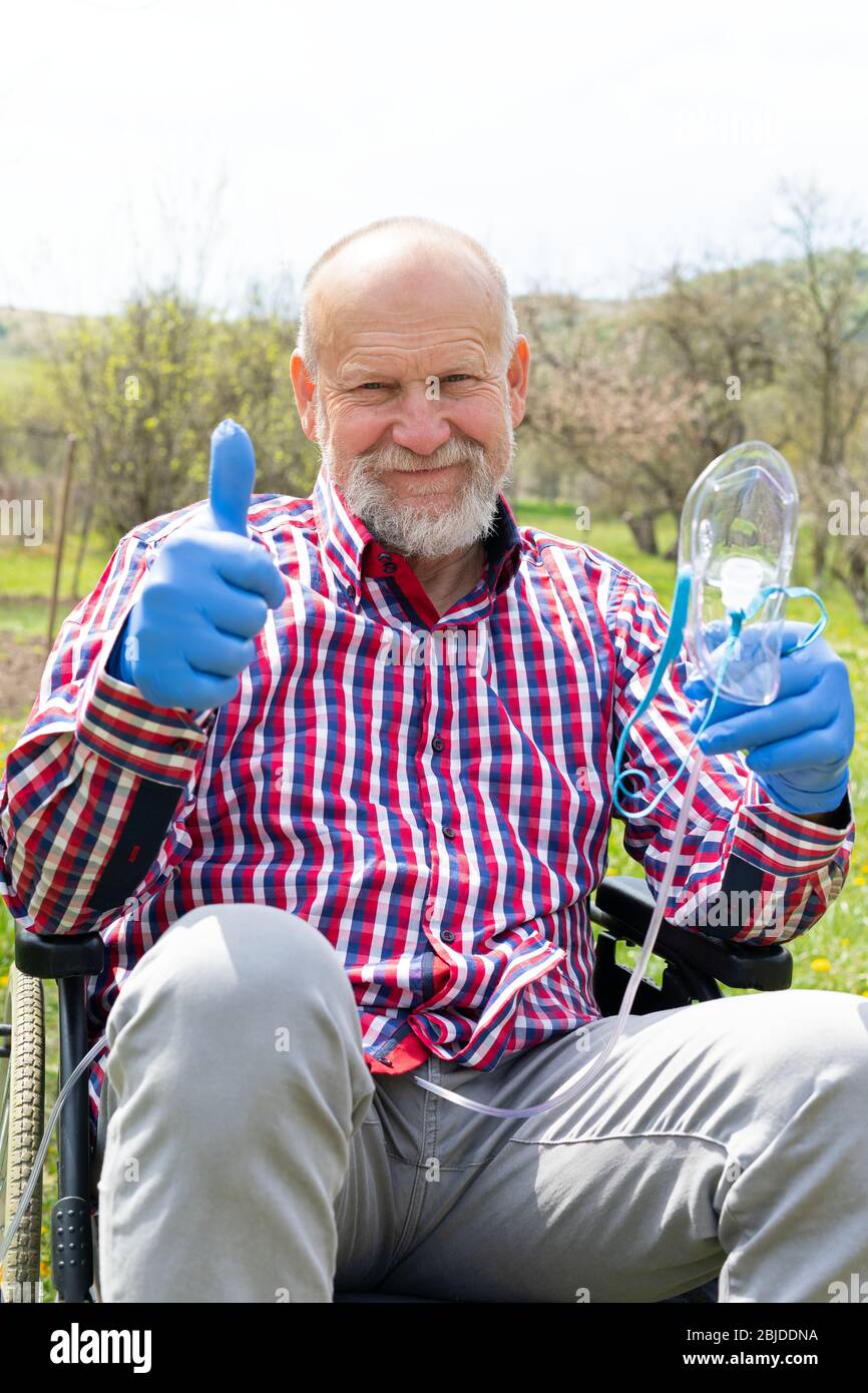 Person With Oxygen Tank