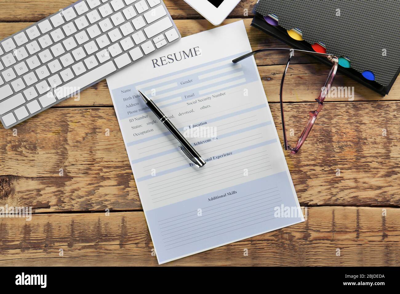 Curriculum vitae form hi-res stock photography and images - Alamy