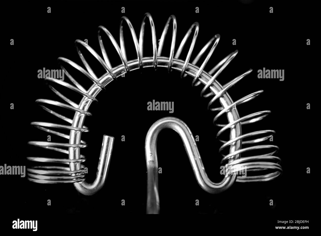 wire stirrer,studio shot, spiral, metal, pattern, close-up, Shape ...