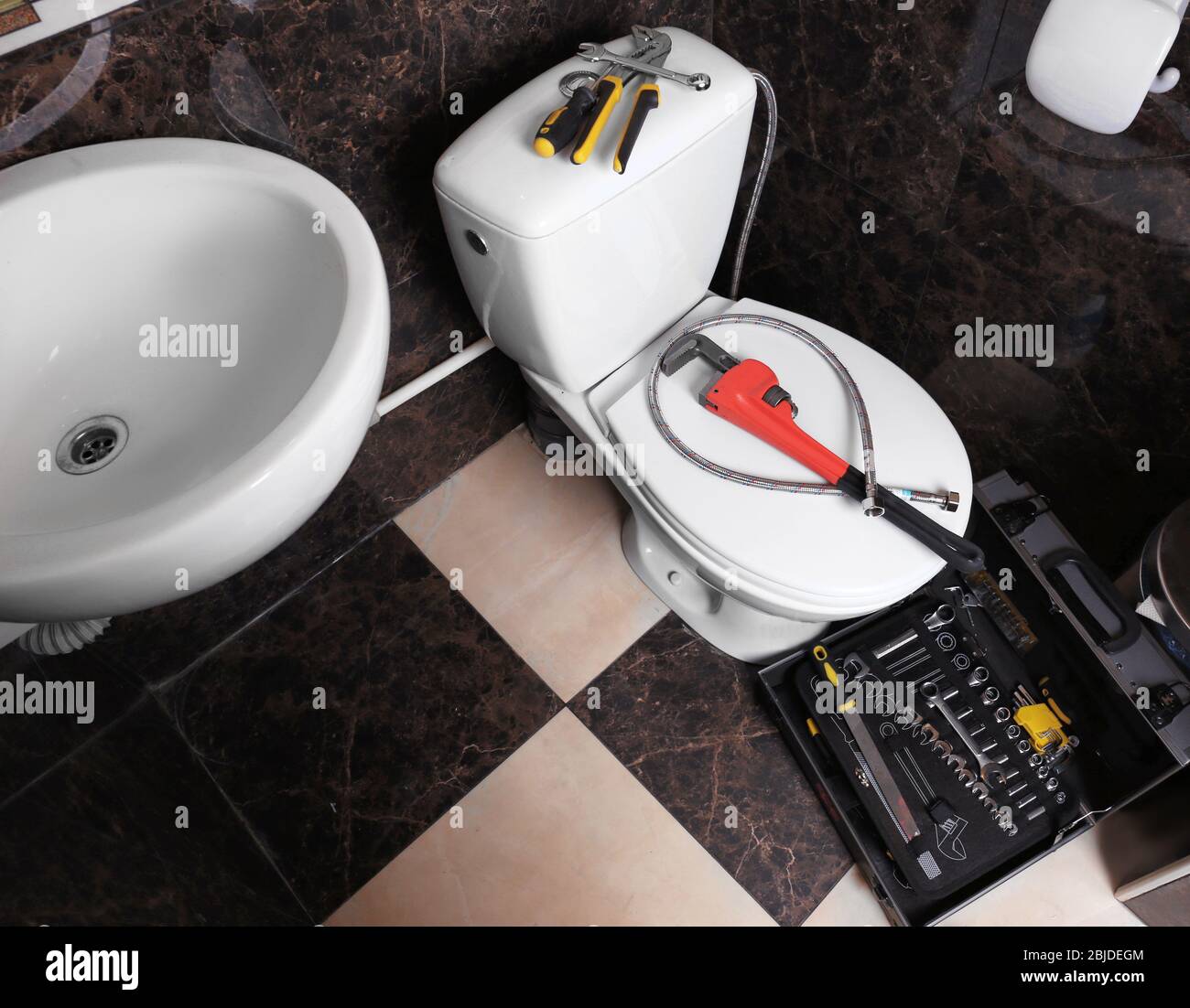 Plumber's tool box hi-res stock photography and images - Alamy