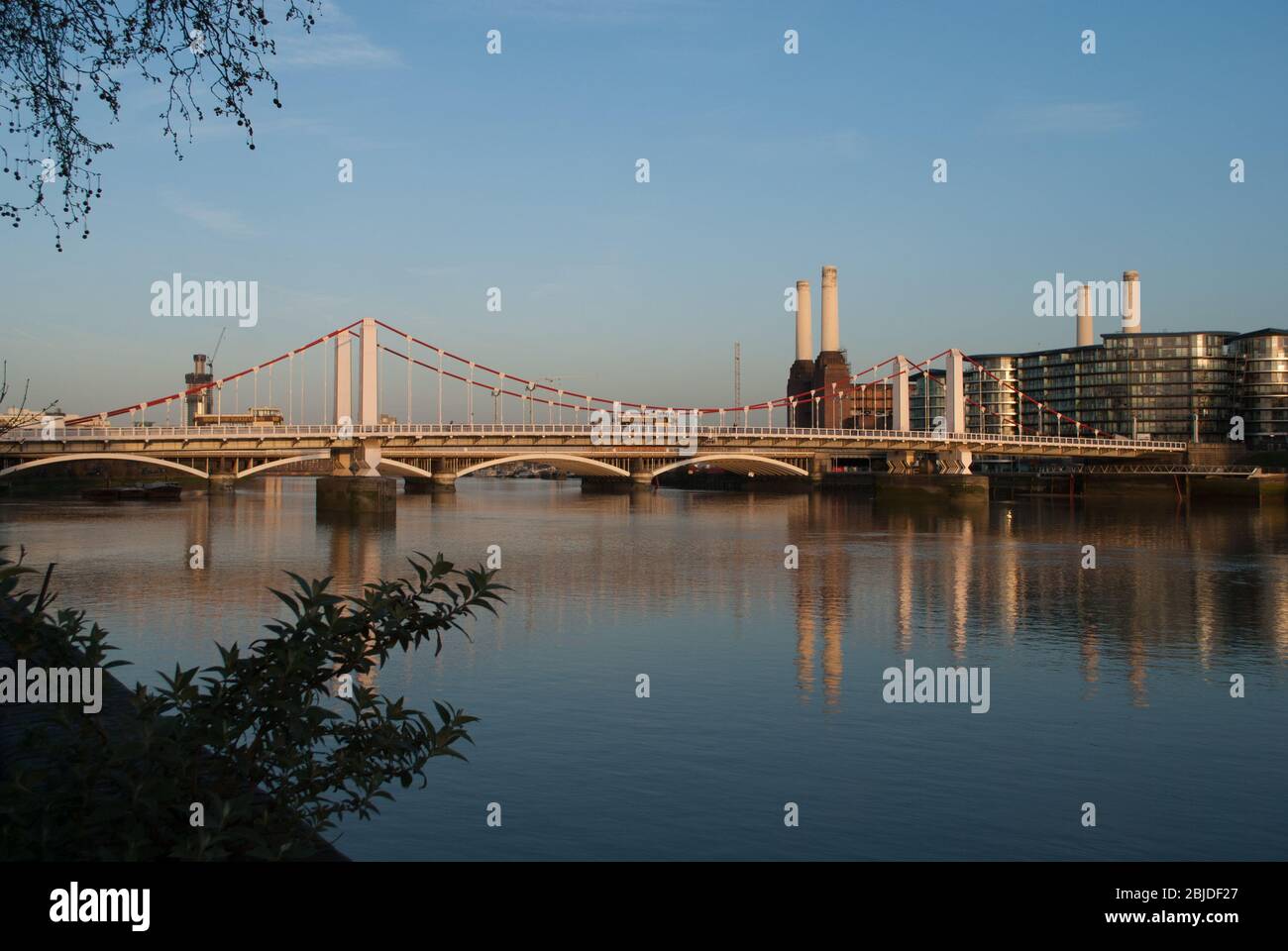 1930s Bridge Steel Structure Suspension Bridge Vertical Cables Lights ...