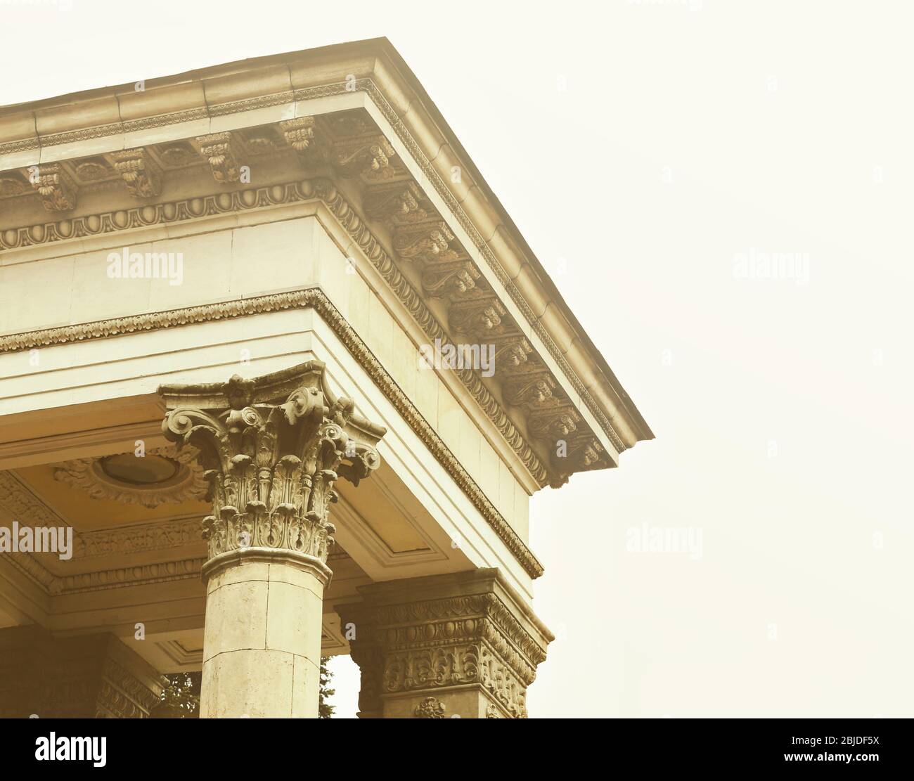 Closeup of building with columns in neoclassical style Stock Photo - Alamy