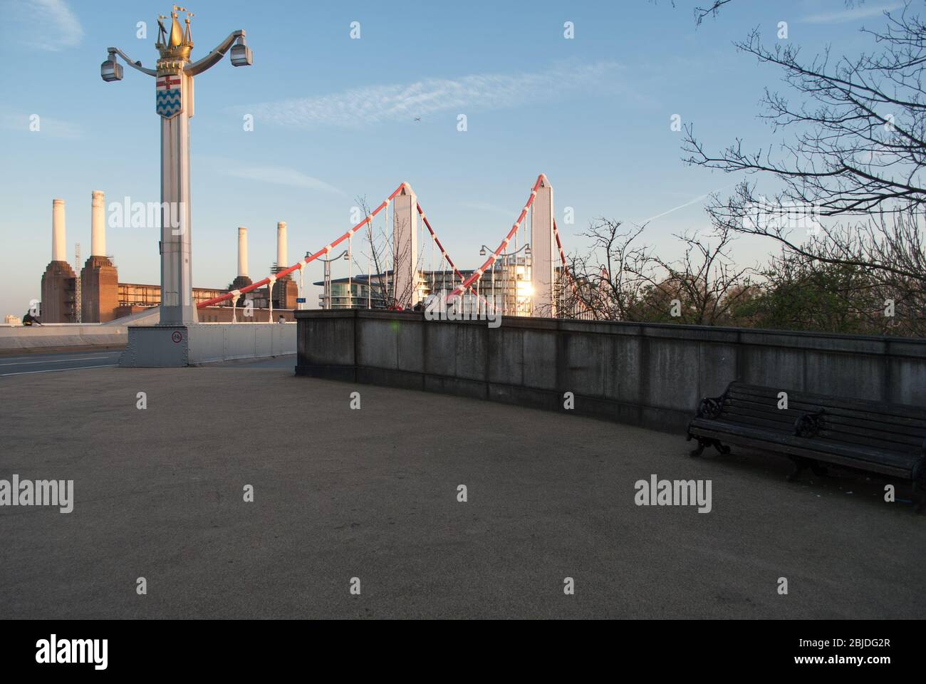 1930s Bridge Steel Structure Suspension Bridge Vertical Cables Lights ...