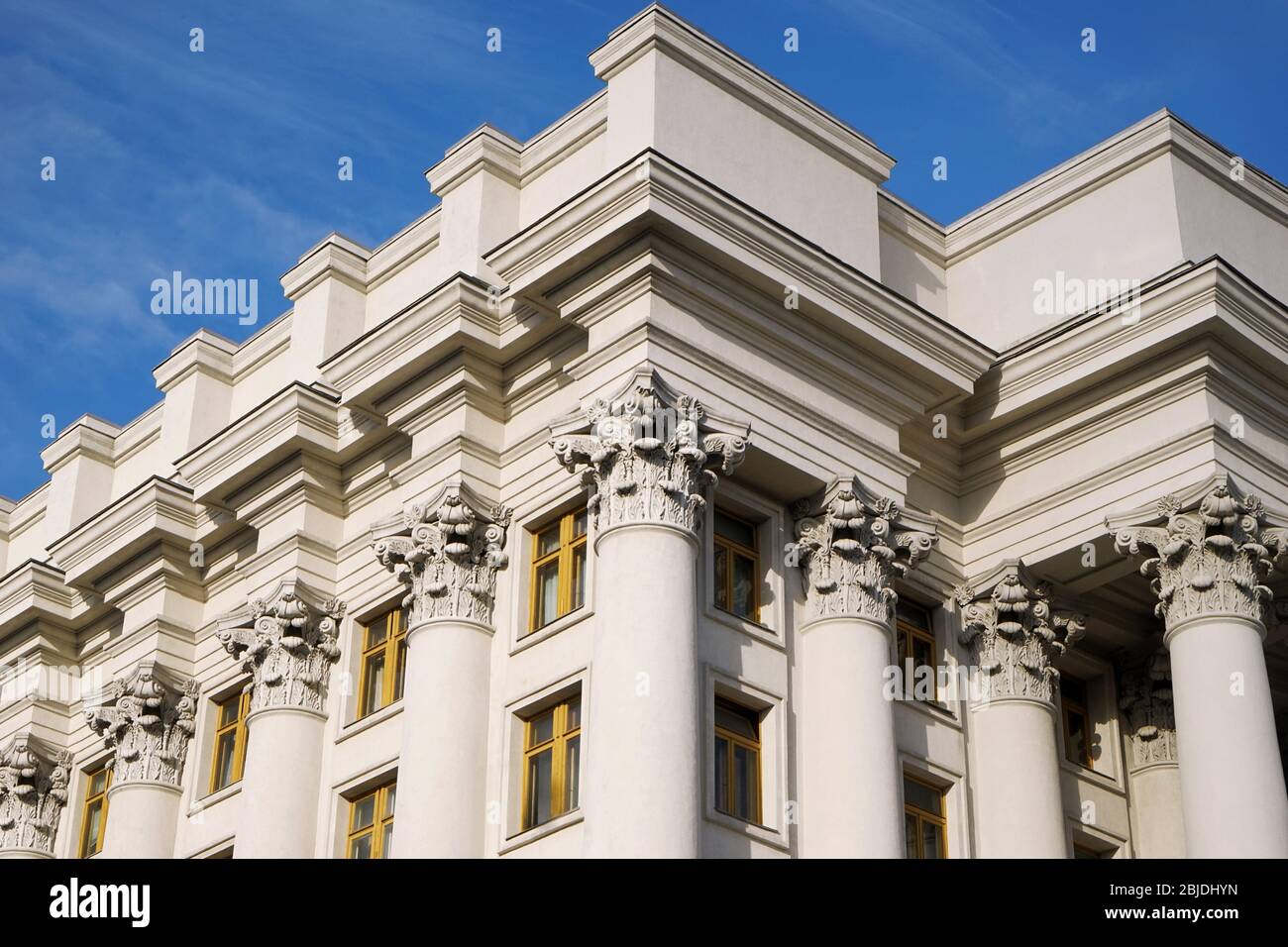 Design of building in neoclassical style Stock Photo - Alamy