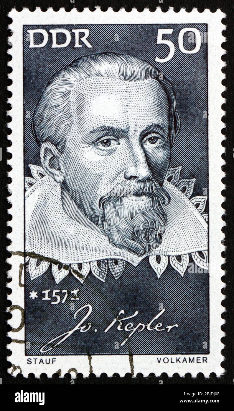 GERMANY - CIRCA 1971: a stamp printed in Germany shows Johannes Kepler ...