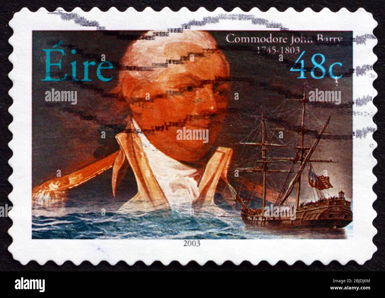 IRELAND - CIRCA 2003: a stamp printed in Ireland shows American ...