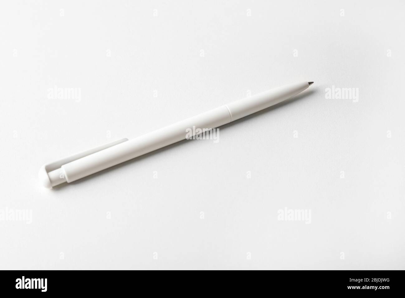 Blank ballpoint pen on white background Stock Photo - Alamy