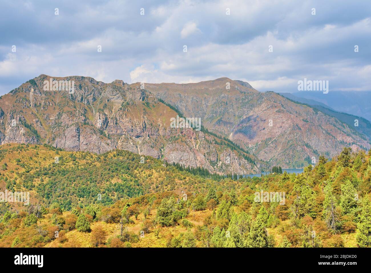 View of the highland from afar. Happy international mountain day Stock ...