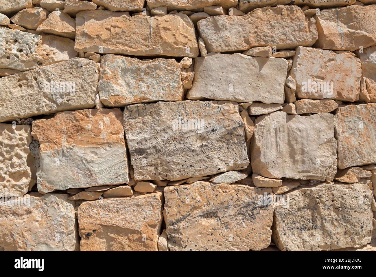 Modern stone block wall, Qrendi, Malta Stock Photo - Alamy