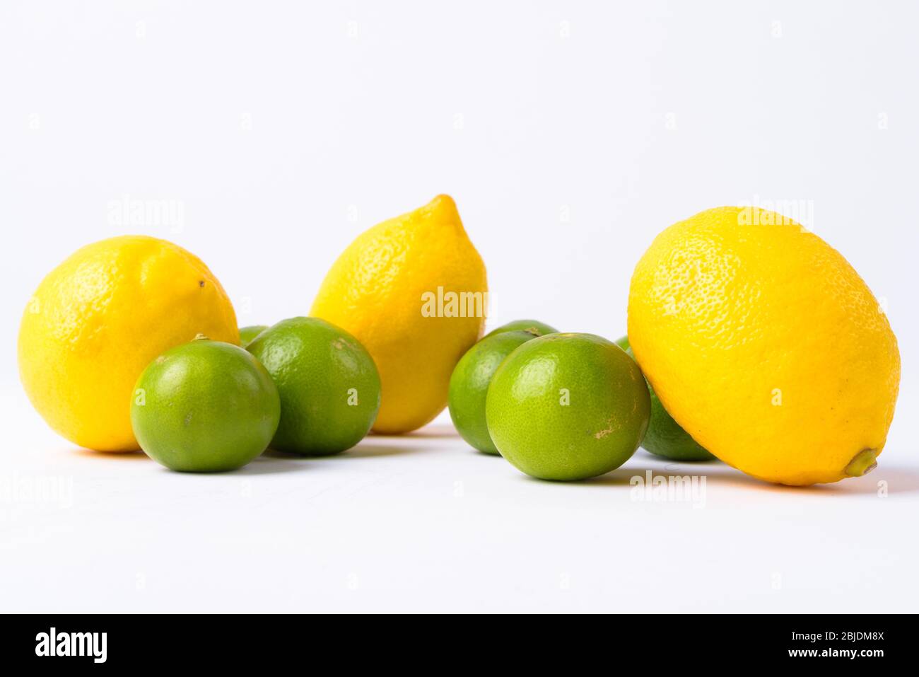Portrait Of Lemons And Limes Against White Background Stock Photo - Alamy