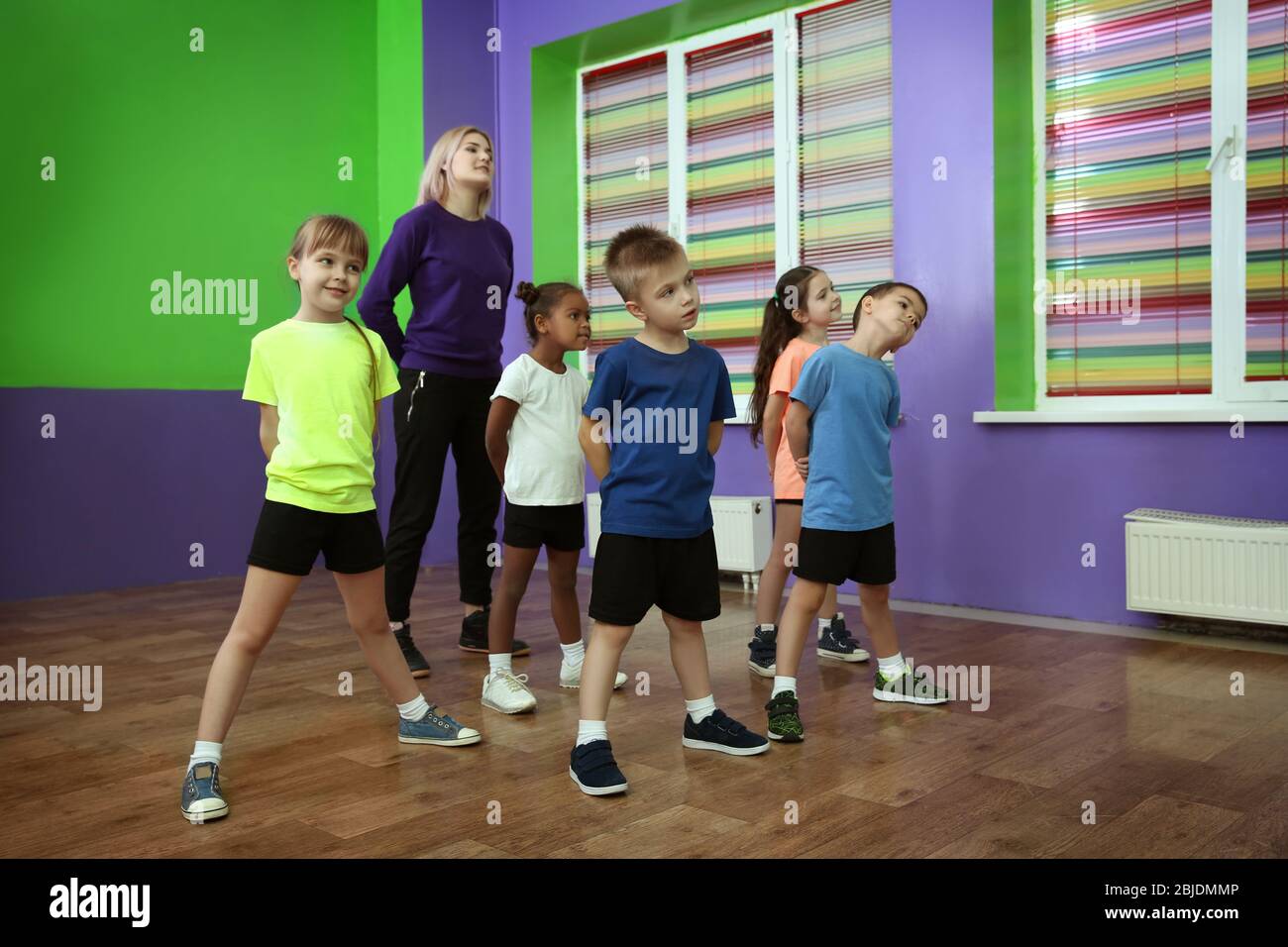 Children dance group gym hi-res stock photography and images - Alamy