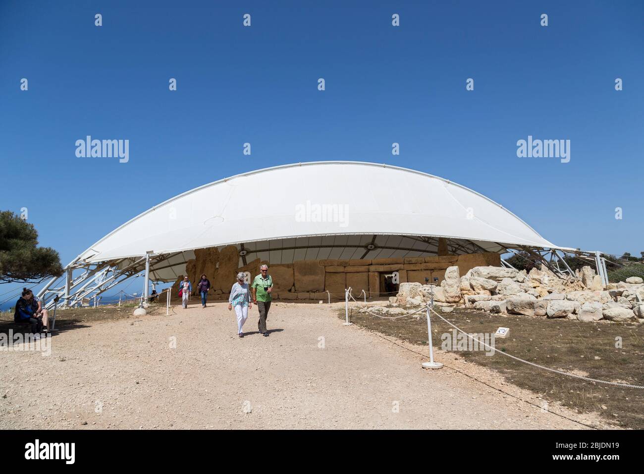 Hagar Qim prehistoric temple, Qrendi, Malta Stock Photo - Alamy