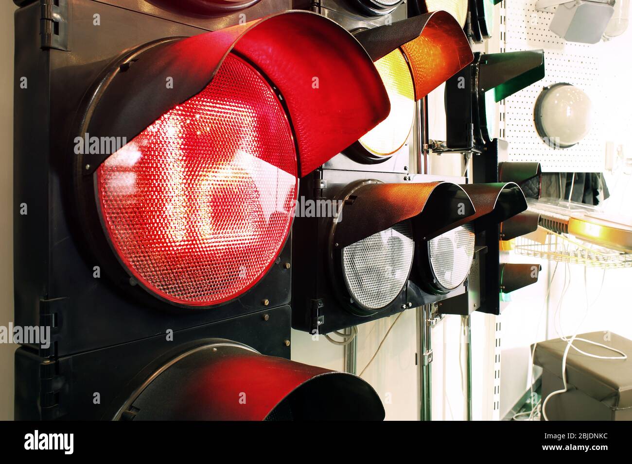 Closeup of traffic light with timer Stock Photo - Alamy