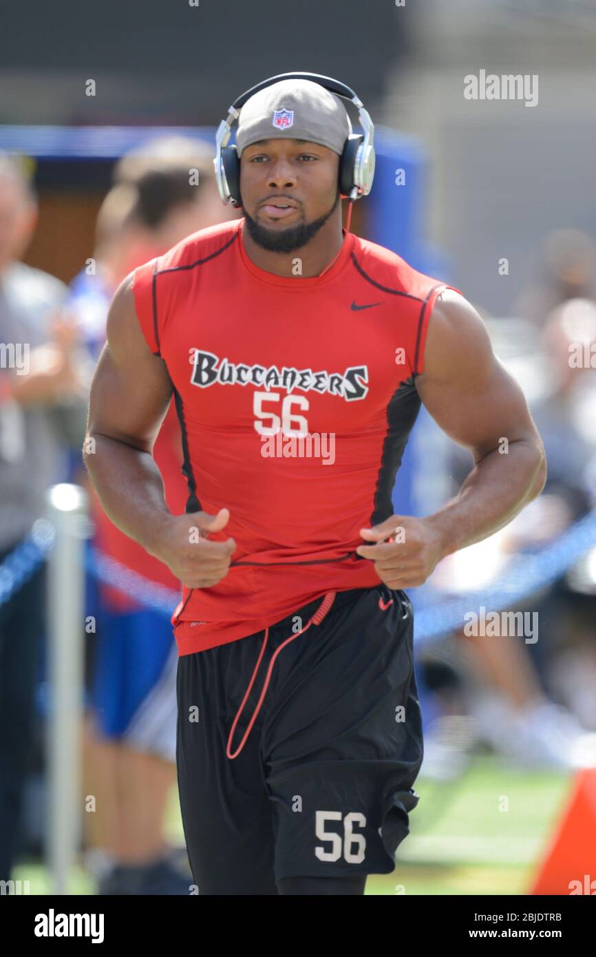 16 September 2012: Tampa Bay Buccaneers linebacker Dekoda Watson (56 ...