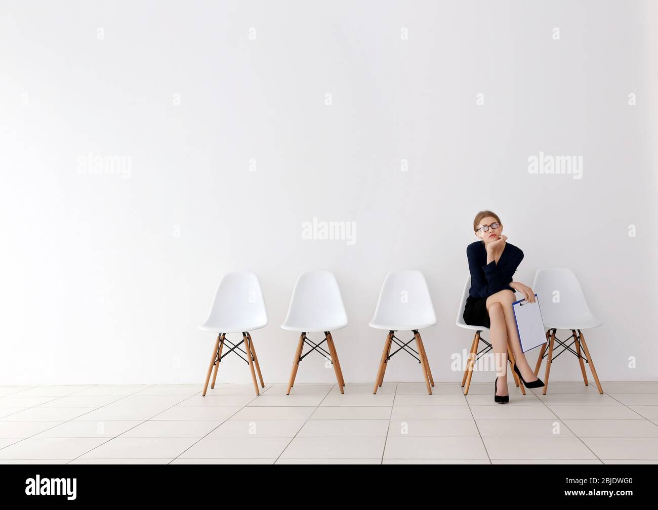 Young woman at job interview hi-res stock photography and images - Alamy