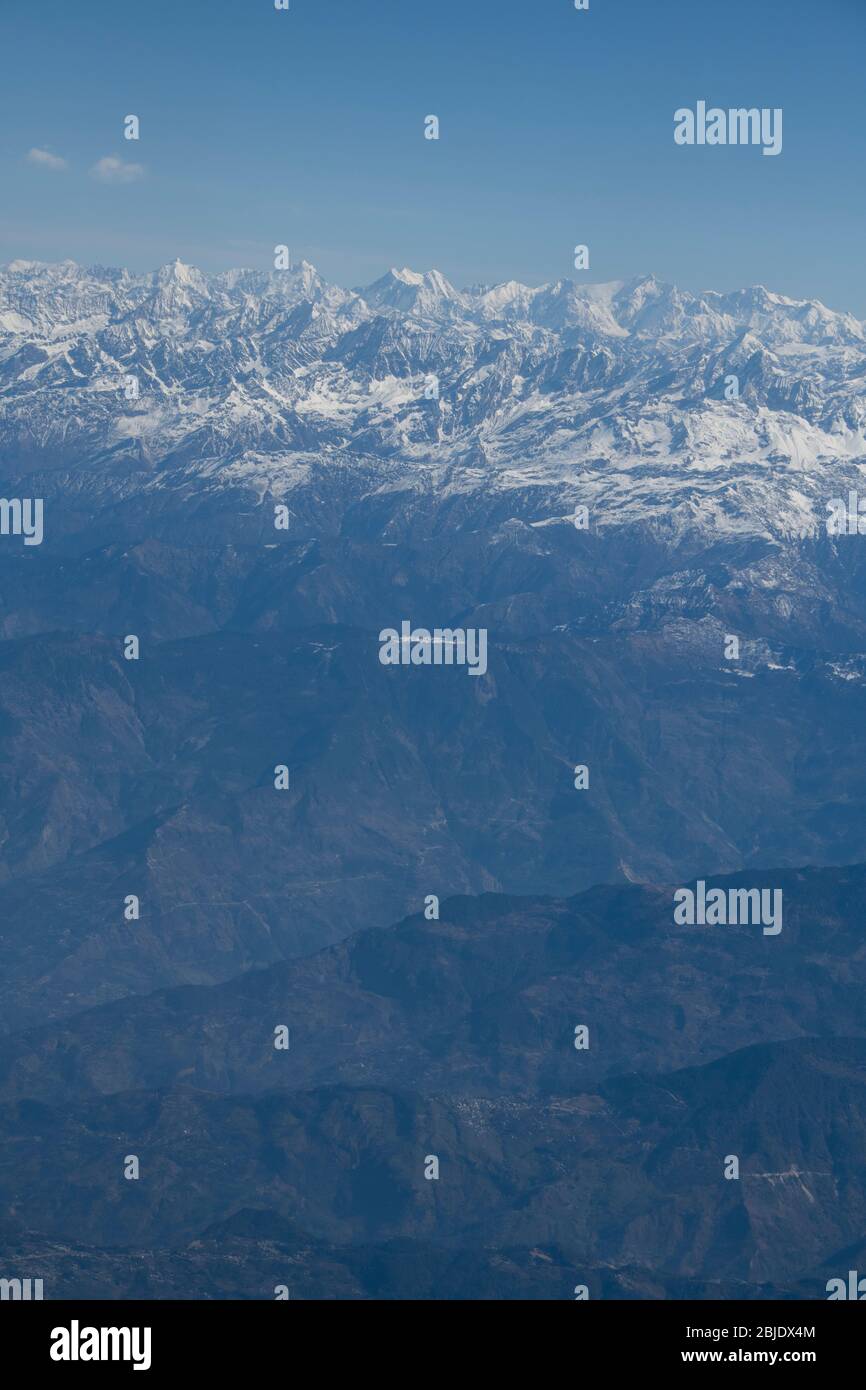 Nepal, flying over the Himalayas near Katmandu Stock Photo - Alamy