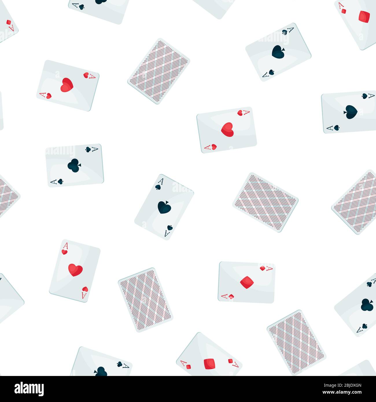 Seamless pattern with four aces playing cards suit Stock Vector Image ...
