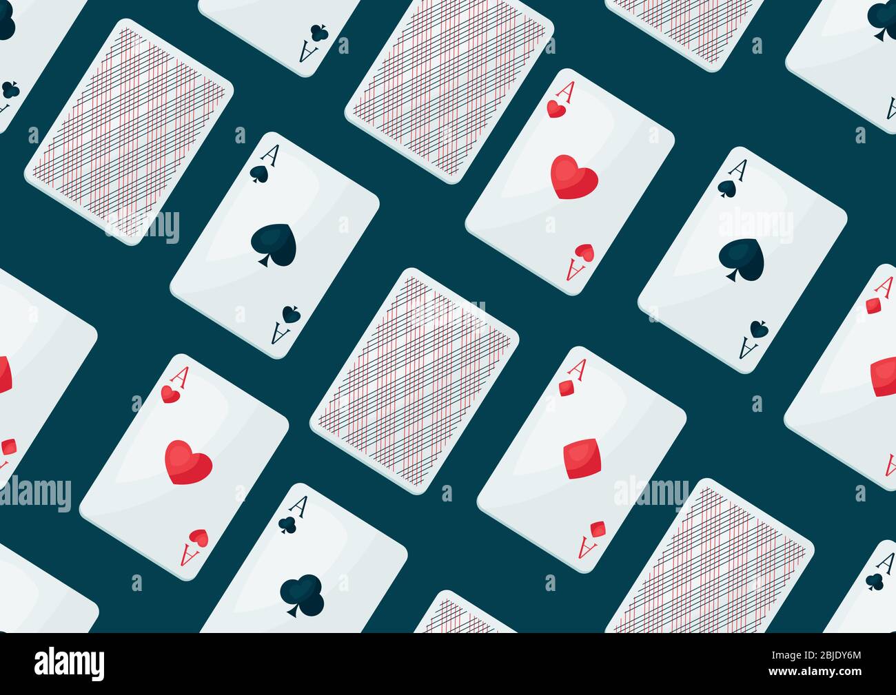 Seamless pattern aces playing cards hi-res stock photography and images ...