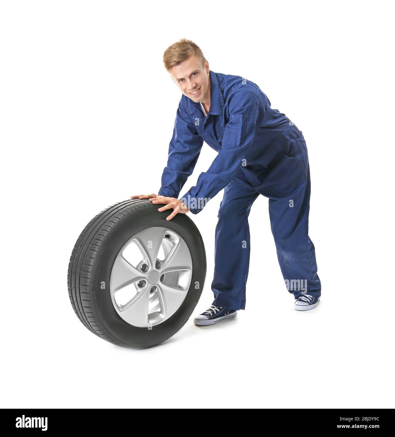 Young mechanic in workshop Cut Out Stock Images & Pictures - Alamy