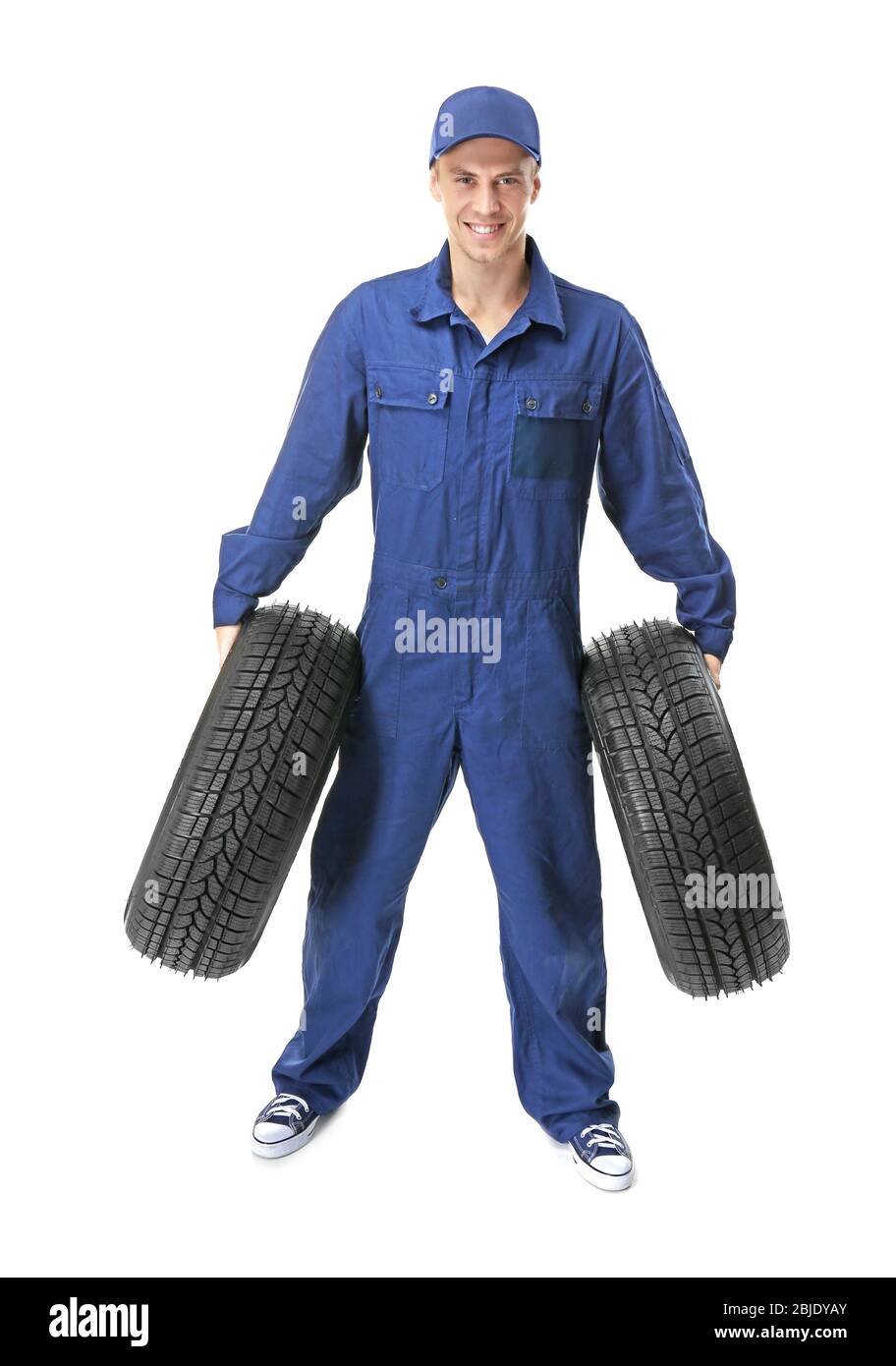 Young mechanic in workshop Cut Out Stock Images & Pictures - Alamy