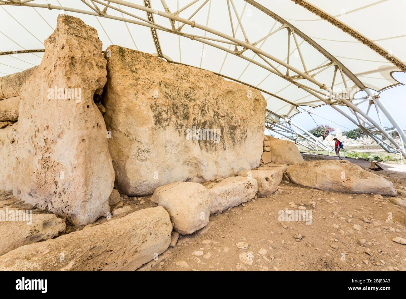 Hagar Qim prehistoric temple, Qrendi, Malta Stock Photo - Alamy