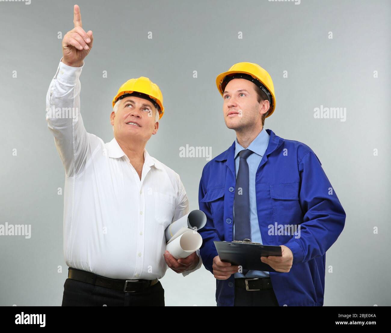 Portrait middle aged engineer showing hi-res stock photography and ...