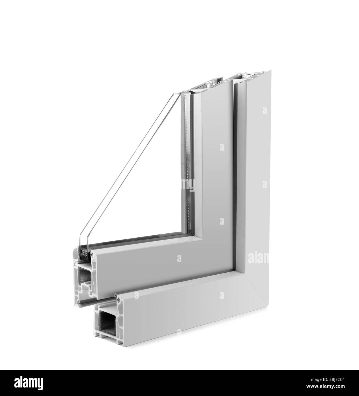 Sample of window profile on white background Stock Photo - Alamy