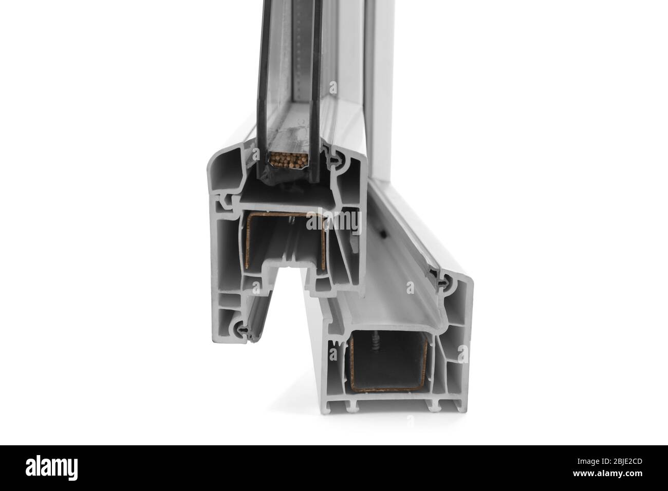 Sample of window profile on white background, closeup Stock Photo - Alamy