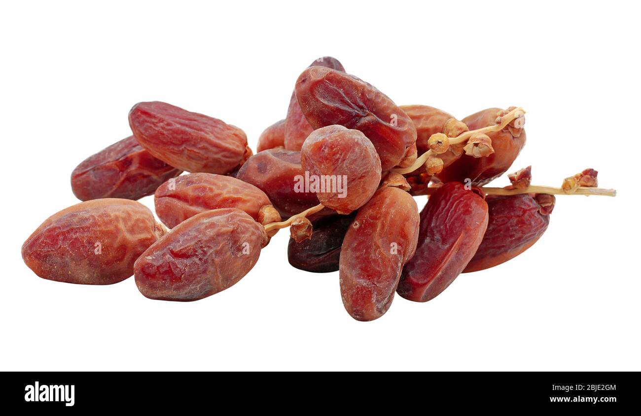Dried date palm isolated on white background Stock Photo - Alamy