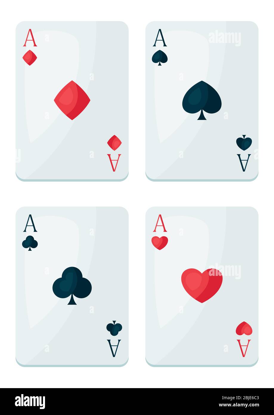 Four aces set playing Stock Vector Images - Alamy