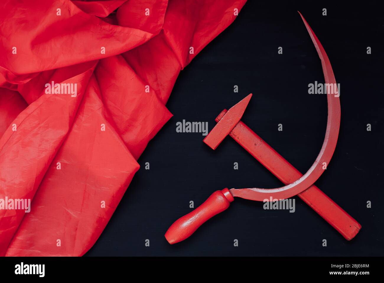 red sickle and hammer workers and peasants revolution Stock Photo - Alamy