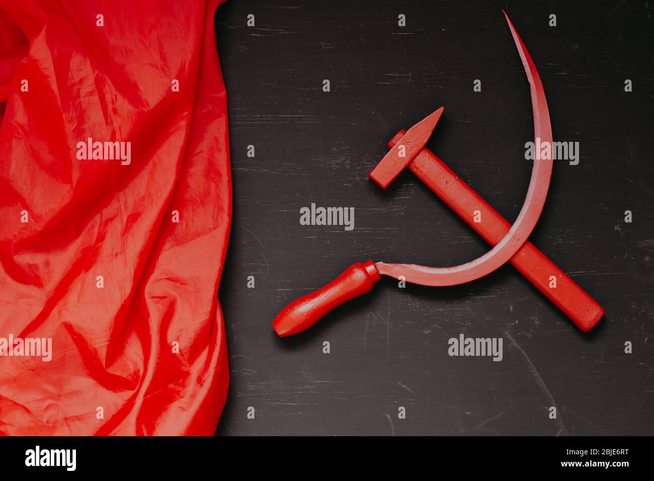 red sickle and hammer workers and peasants revolution Stock Photo - Alamy
