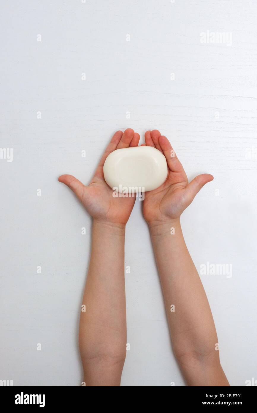 Hand washing child soap hi-res stock photography and images - Alamy