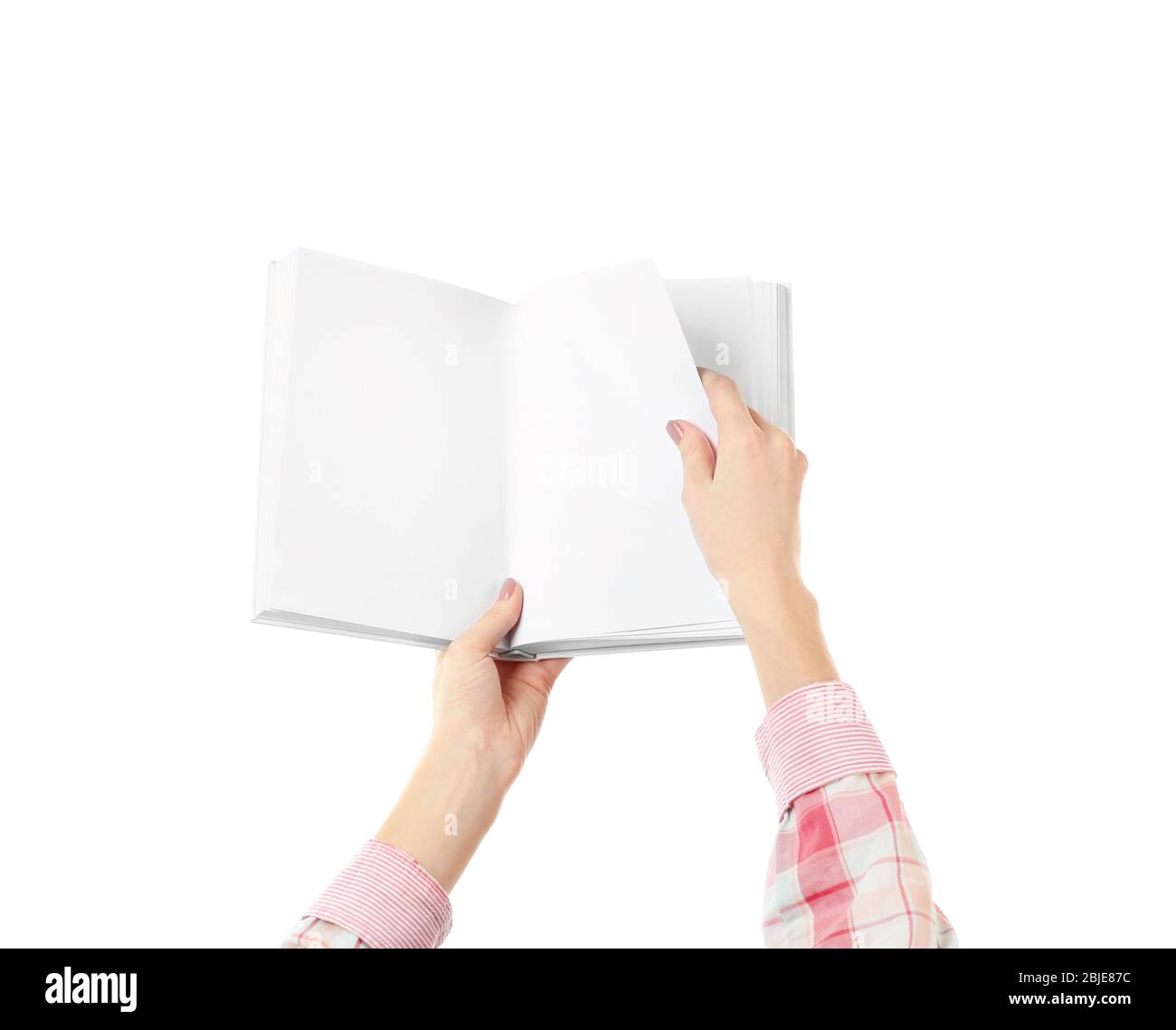 Hands holding book cover Cut Out Stock Images & Pictures - Alamy