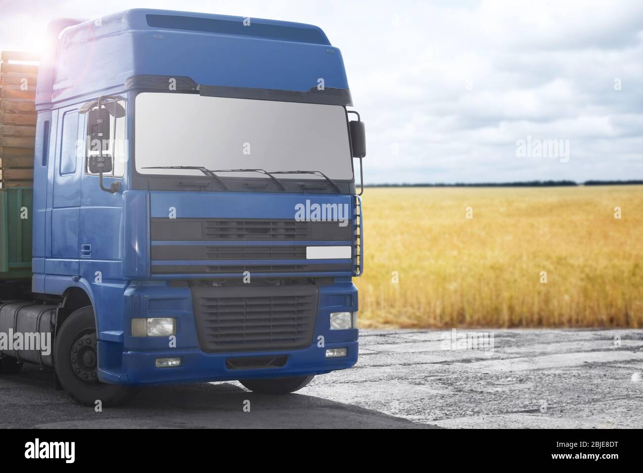 Front of cargo truck outdoor Stock Photo - Alamy