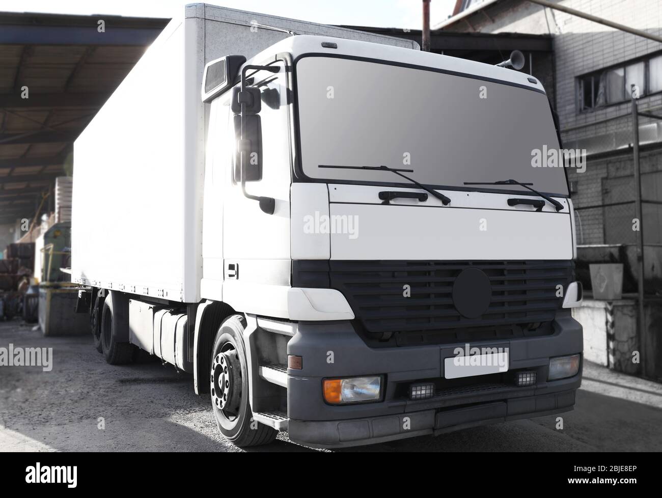 Front of cargo truck outdoor Stock Photo - Alamy